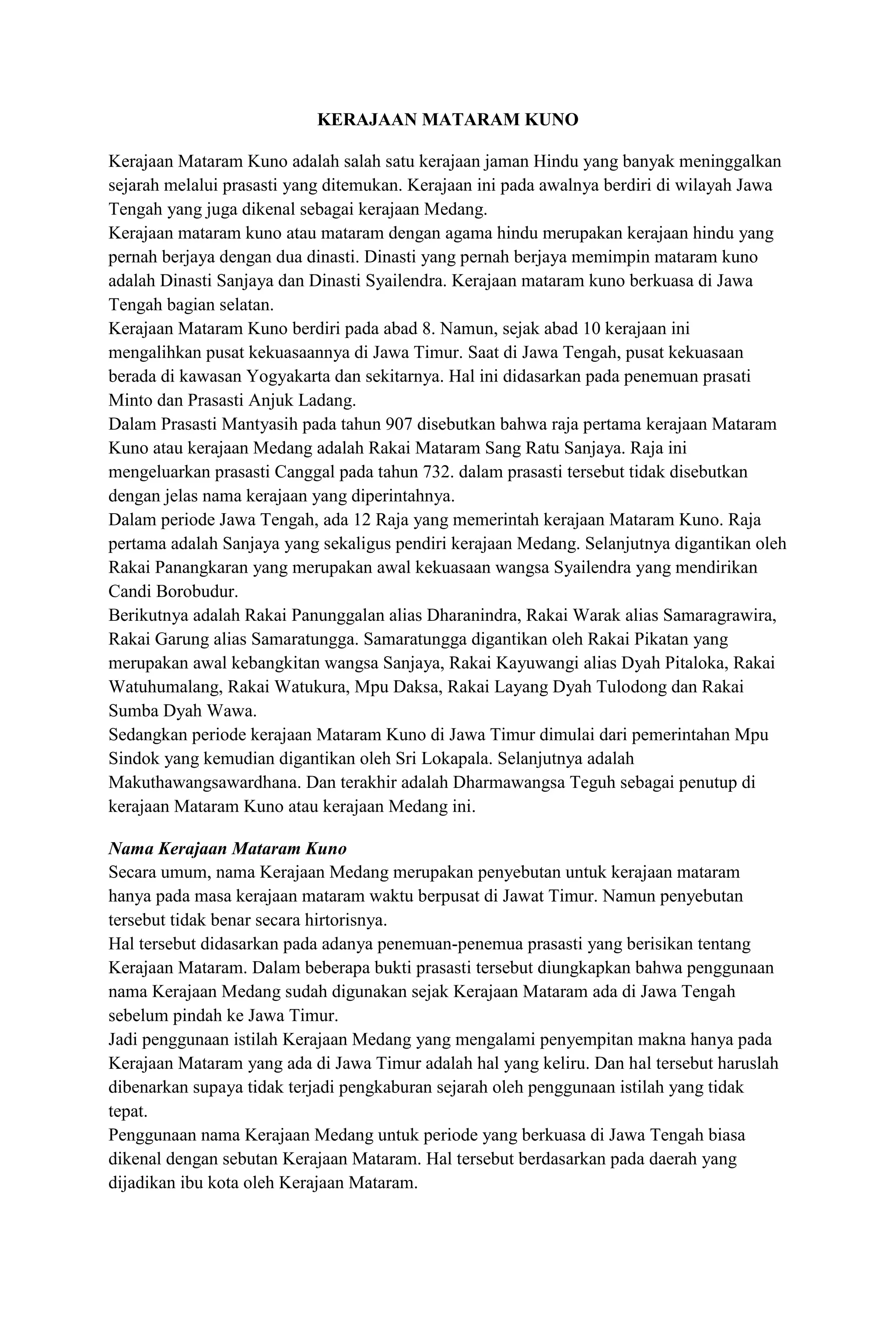 Kerajaan di indonesia | DOCX