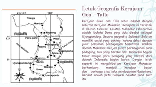 Kerajaan goa tallo, sumber sejarah, letak geografis, politik dan ...
