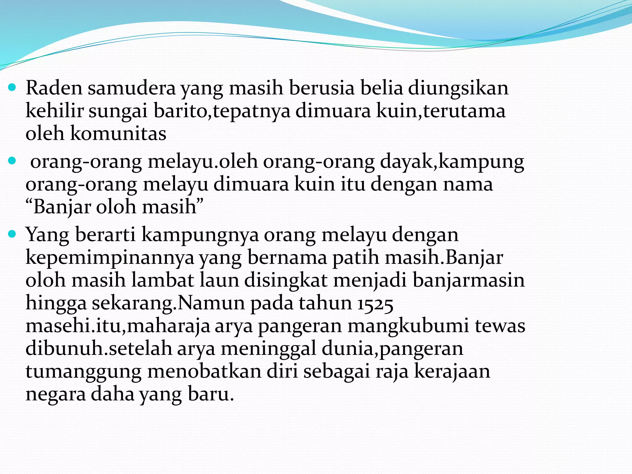 Kerajaan hindu banjar | PPT