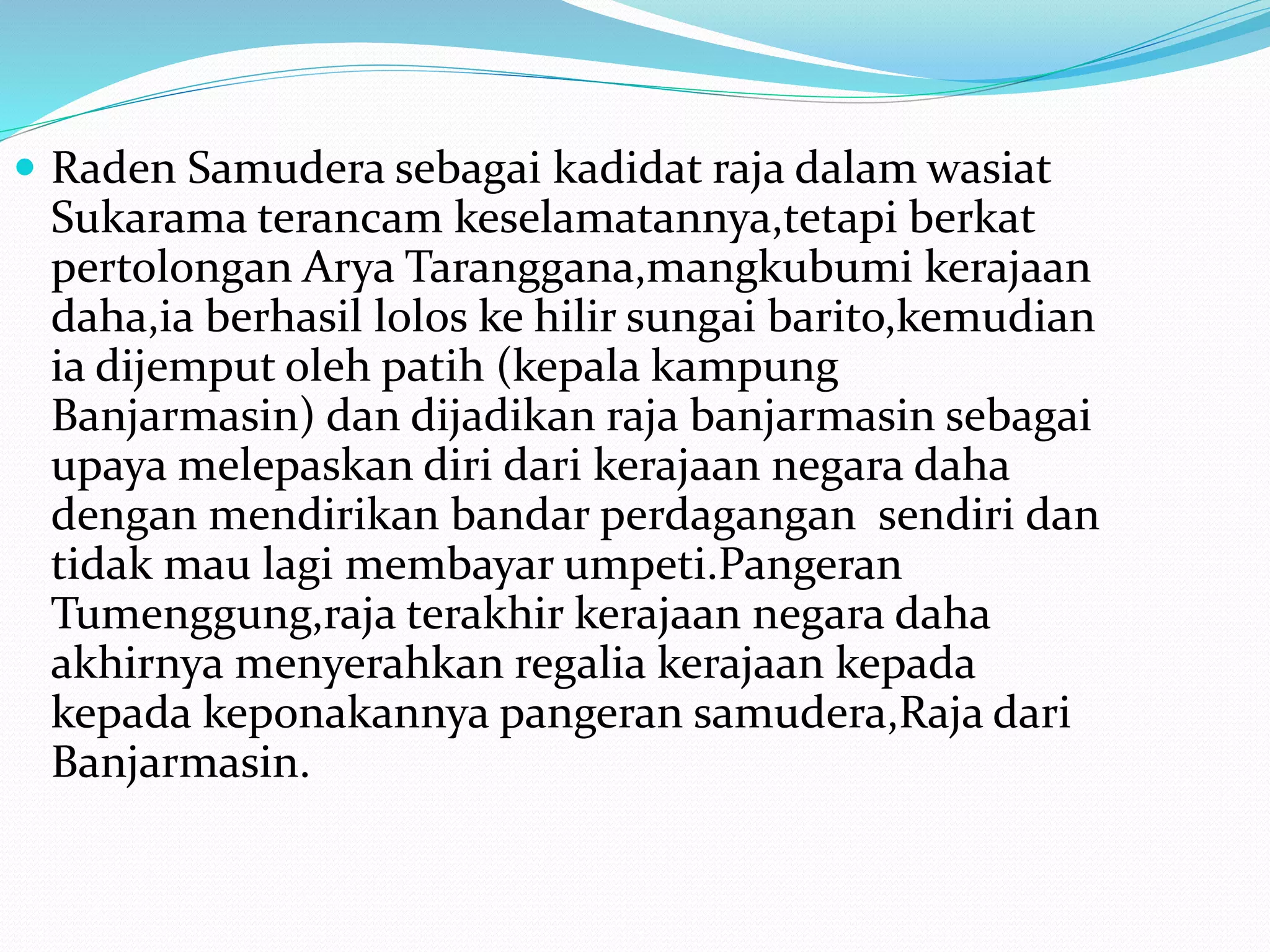 Kerajaan hindu banjar | PPT
