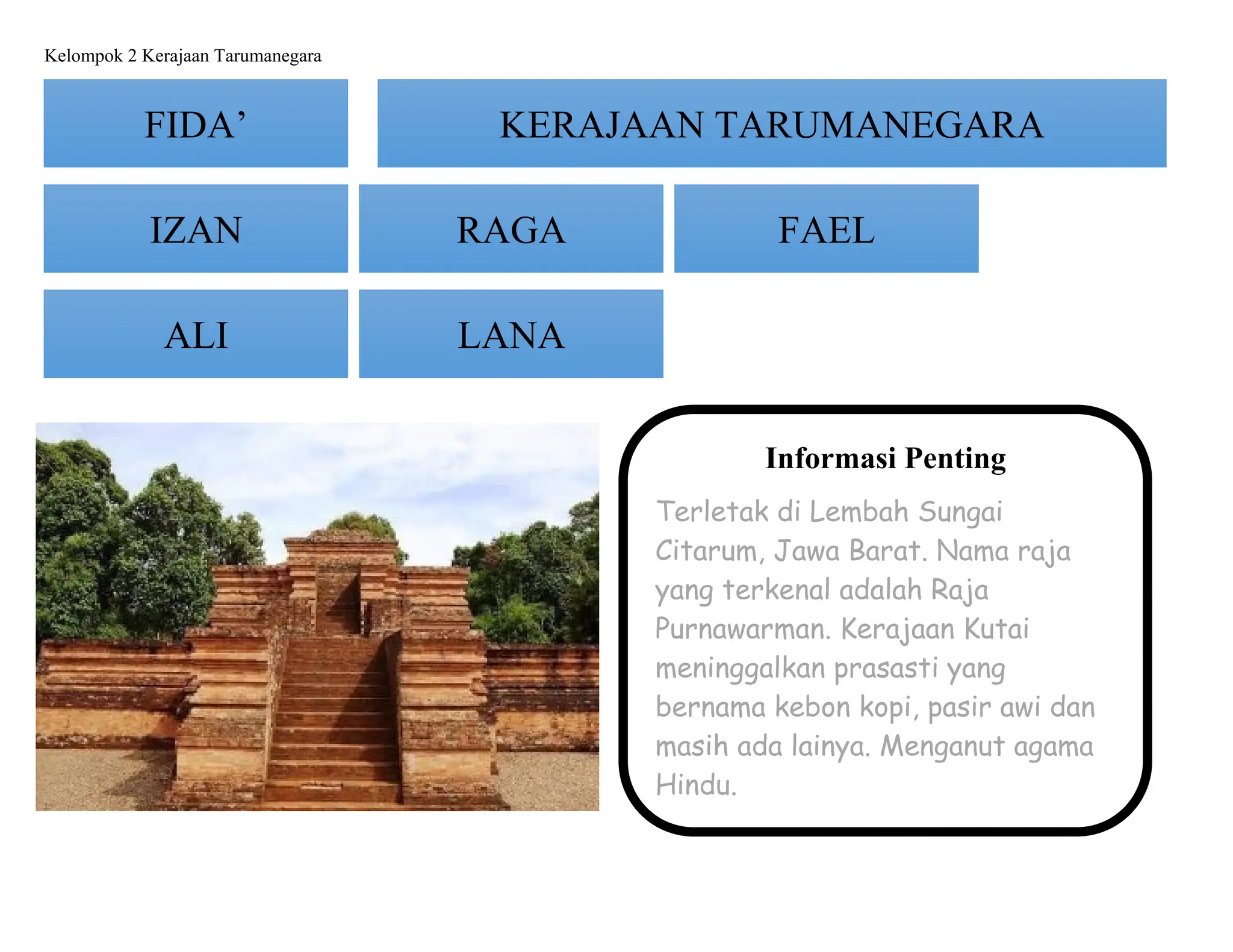 Kerajaan Hindu Budha IPAS kelas 4 Fase B | DOCX
