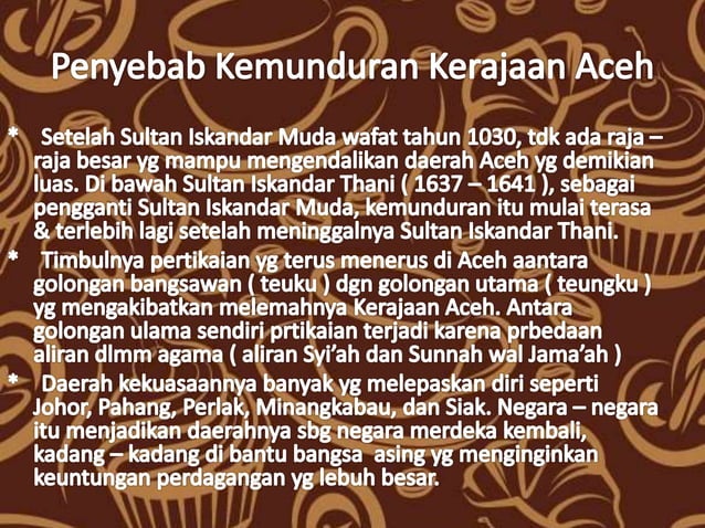 Kerajaan islam di indonesia (Kerajaan Aceh) | PPTX