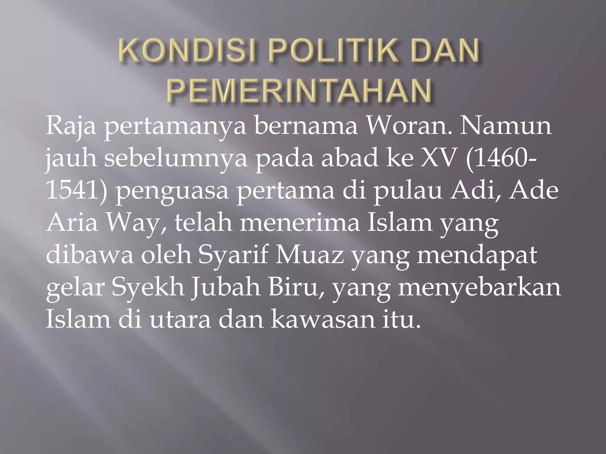 Kerajaan islam di papua | PPT