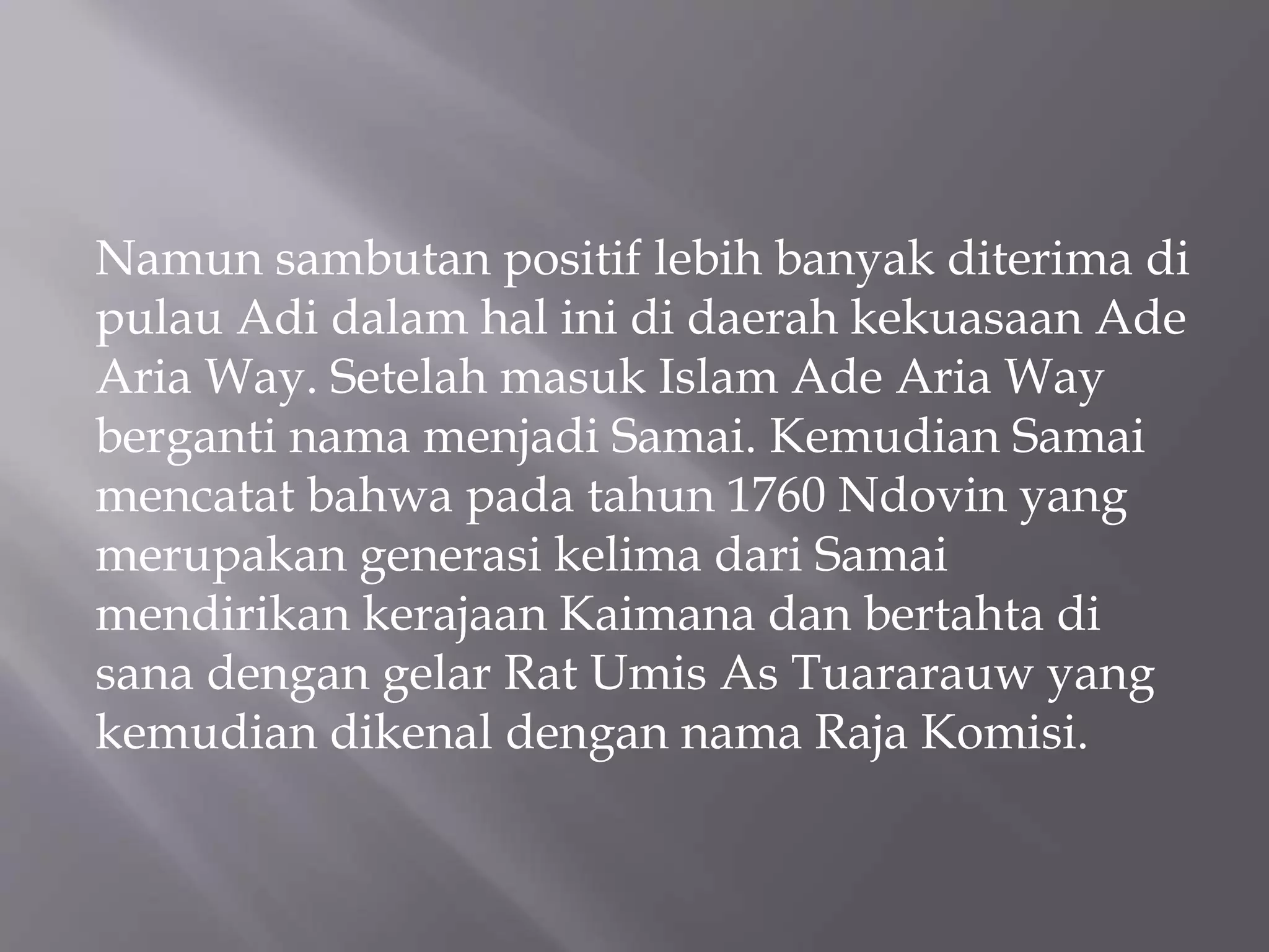 Kerajaan islam di papua | PPT