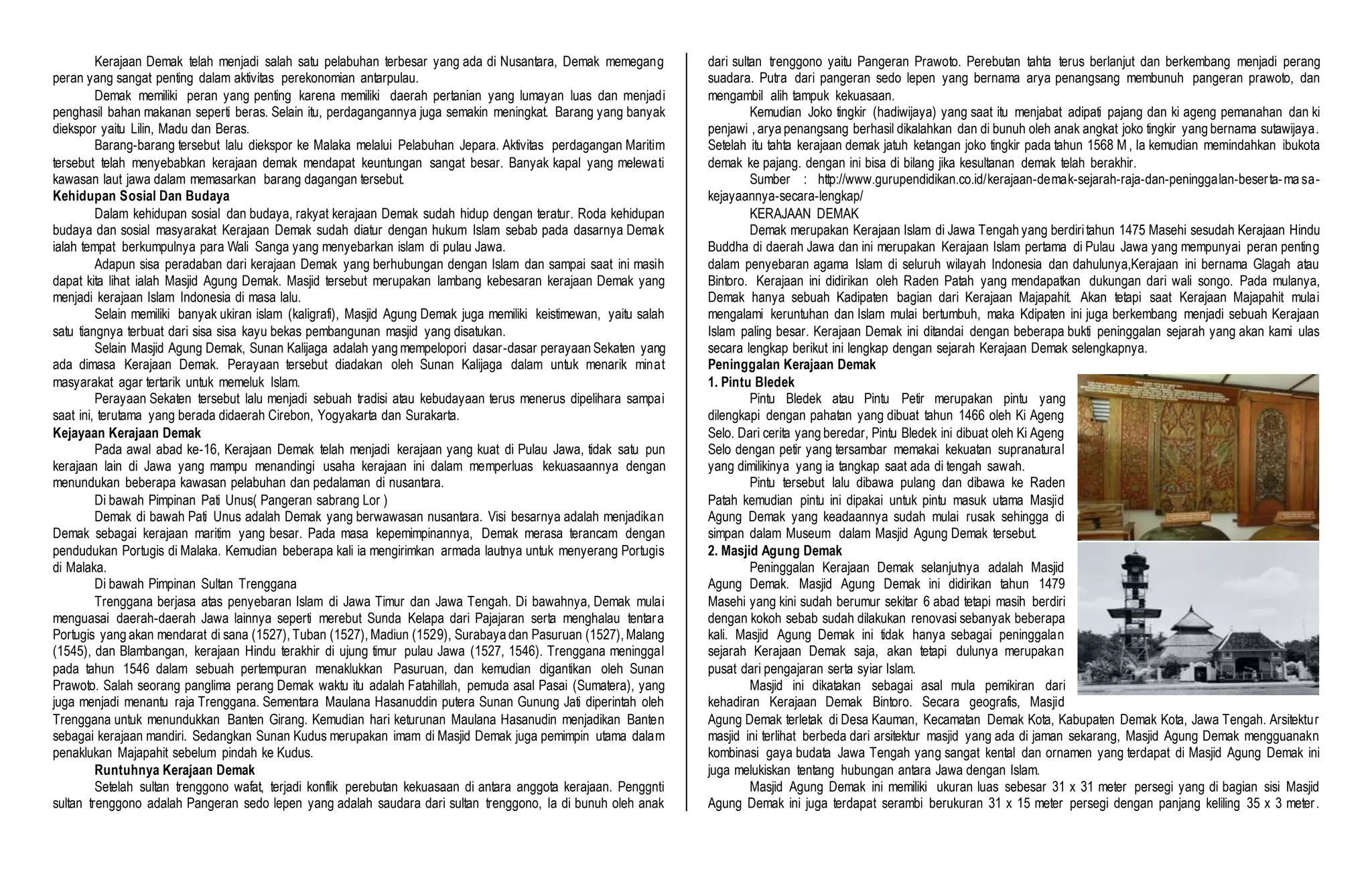 Kerajaan Islam Jawa Lengkap | DOCX
