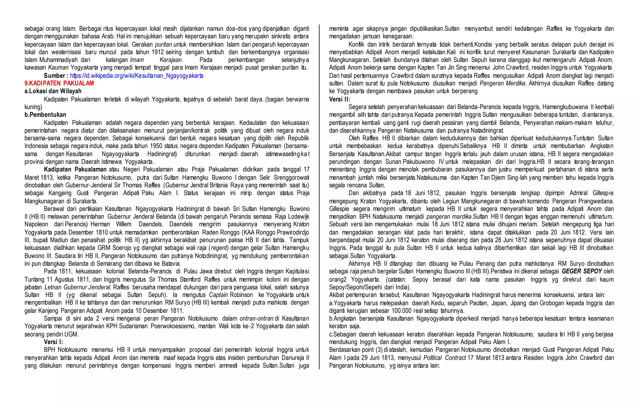 Kerajaan Islam Jawa Lengkap | DOCX