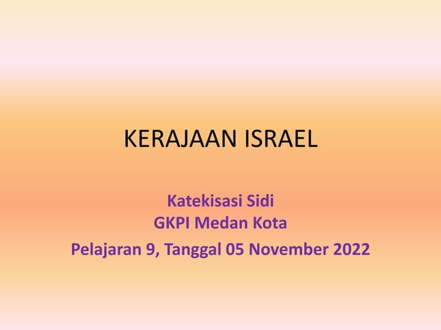 KERAJAAN ISRAEL.ppt