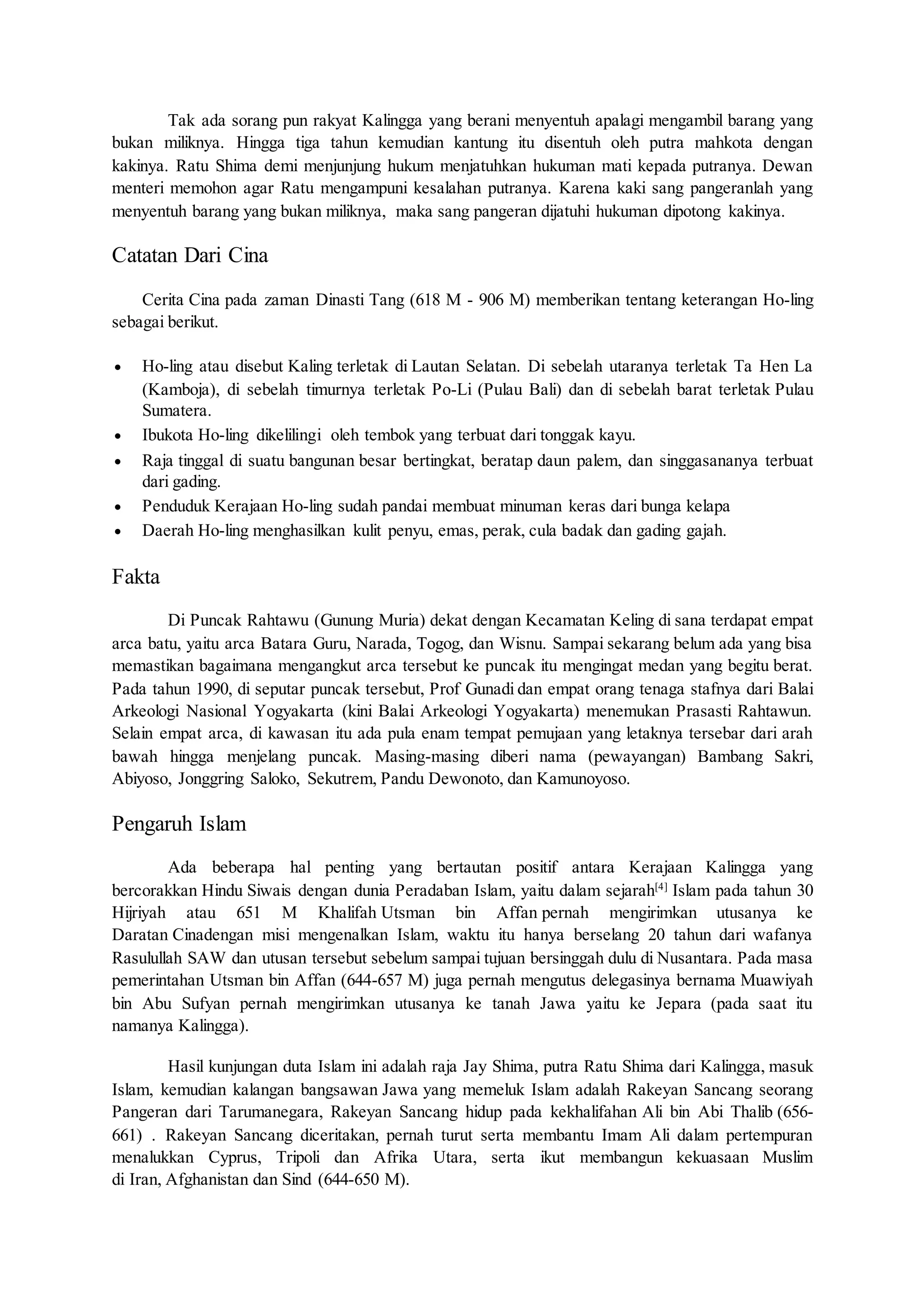 Kerajaan kalingga | DOCX