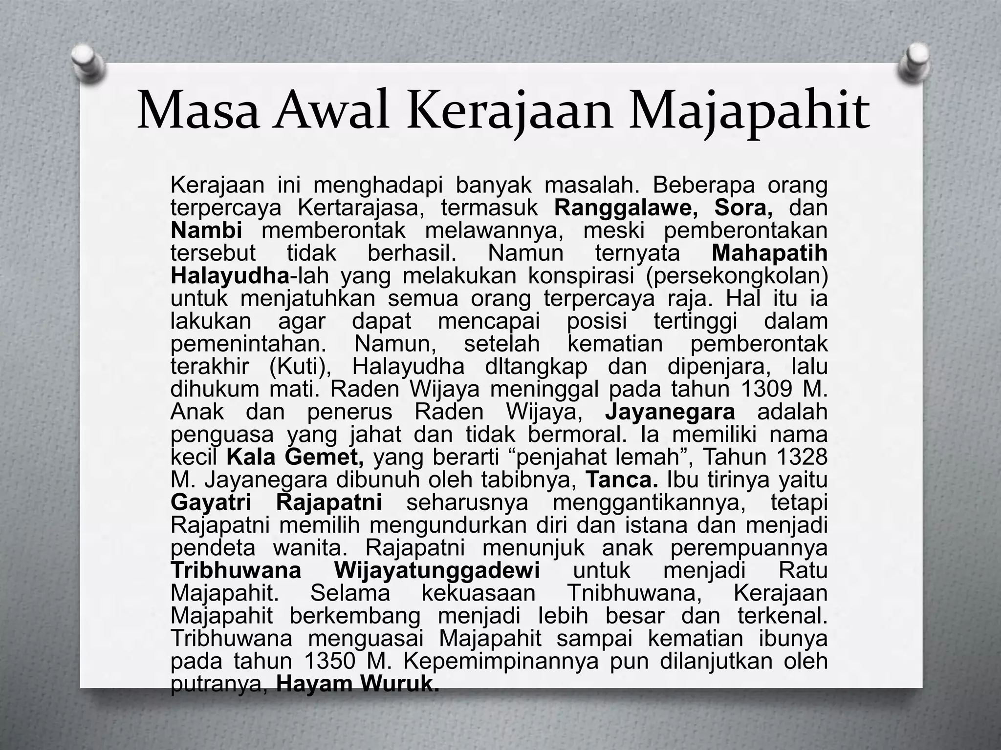 Sejarah Wajib - Kerajaan Majapahit (Kelas X) | PPTX