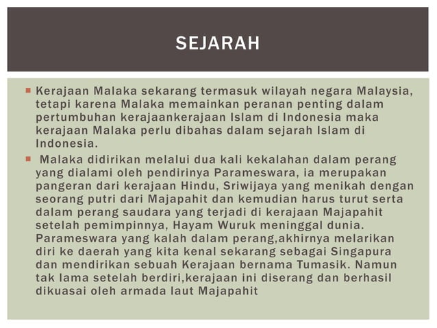 Kerajaan Malaka | PPTX