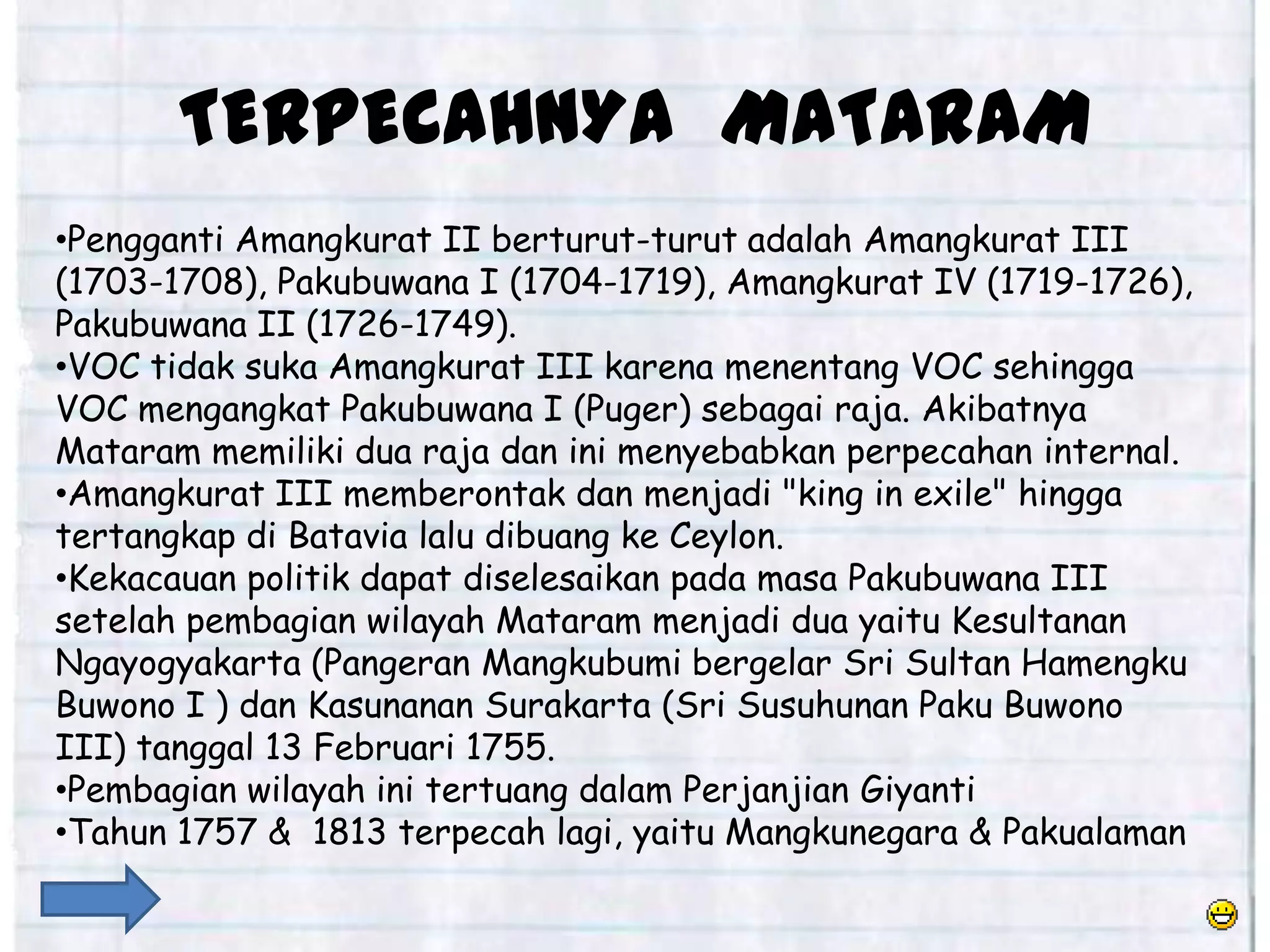 Kerajaan Mataram Islam | PPTX