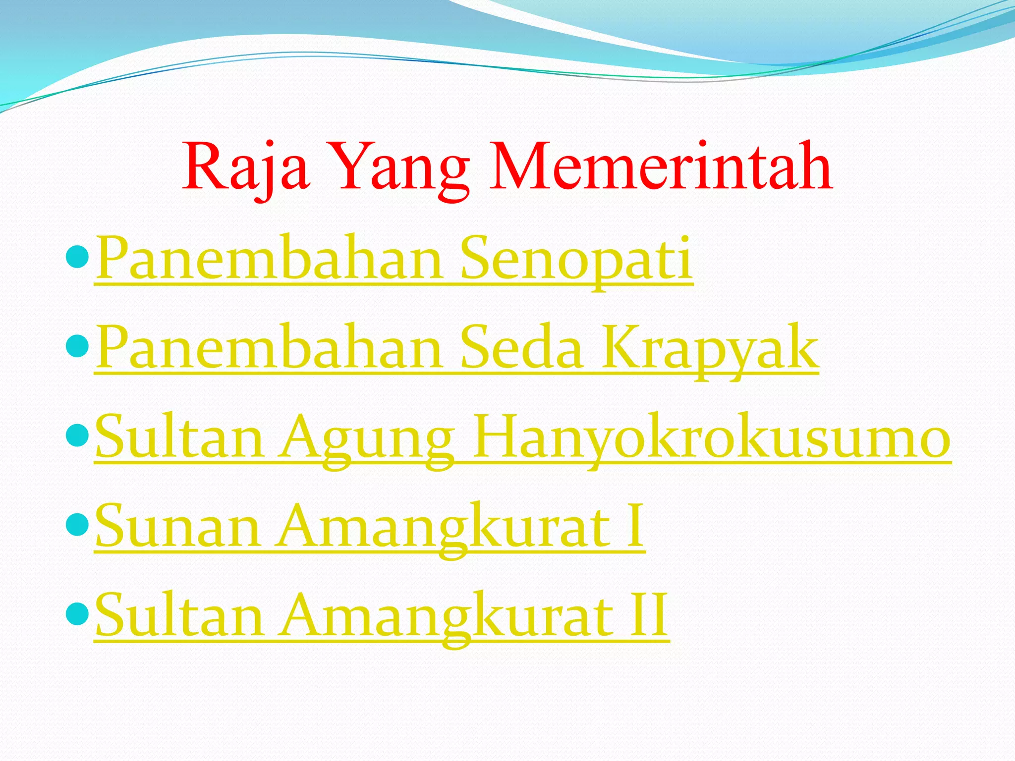 Kerajaan mataram islam | PPTX