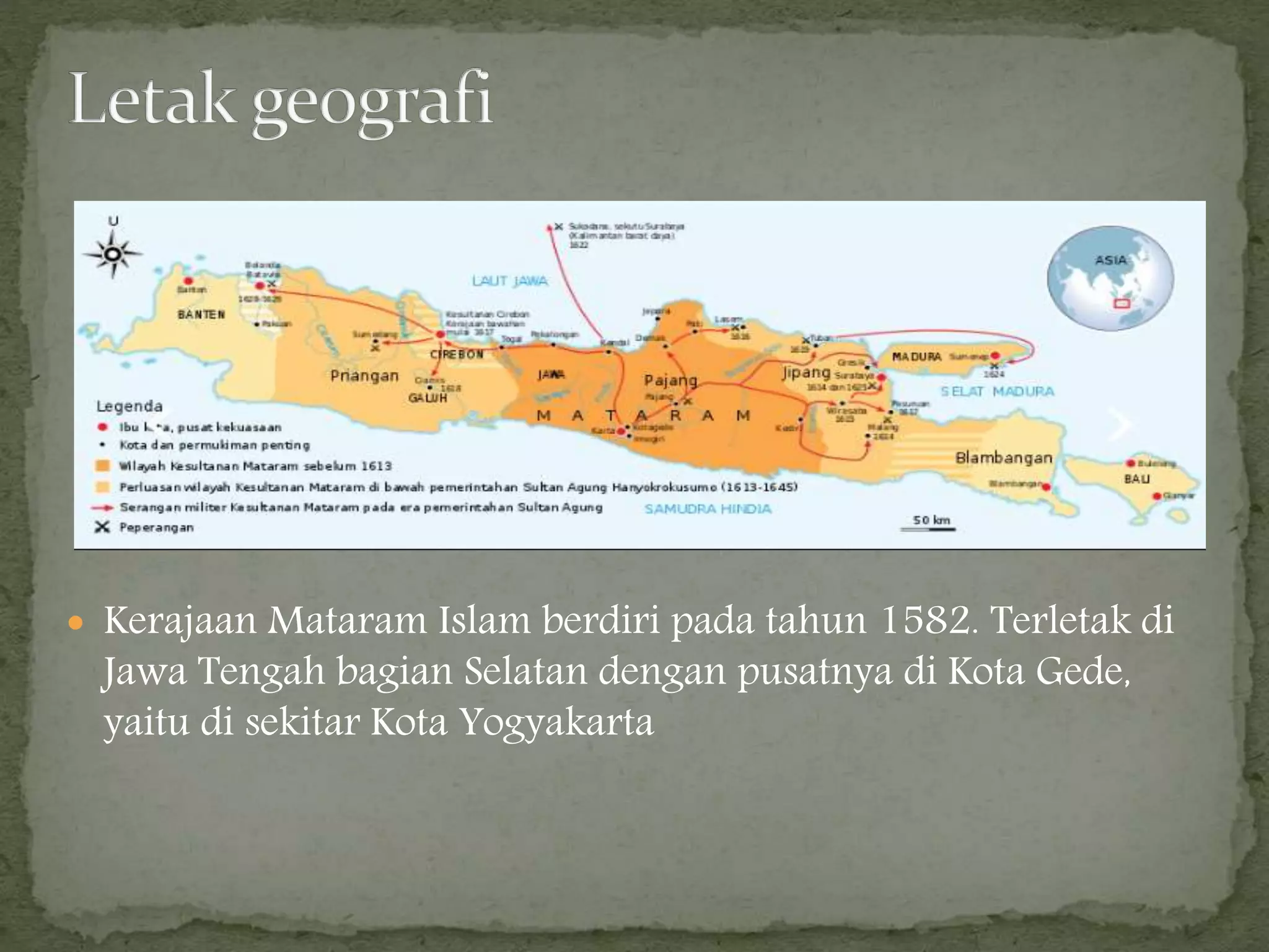 Kerajaan mataram islam sumber sejarah kerajaan mataram islam,letak ...