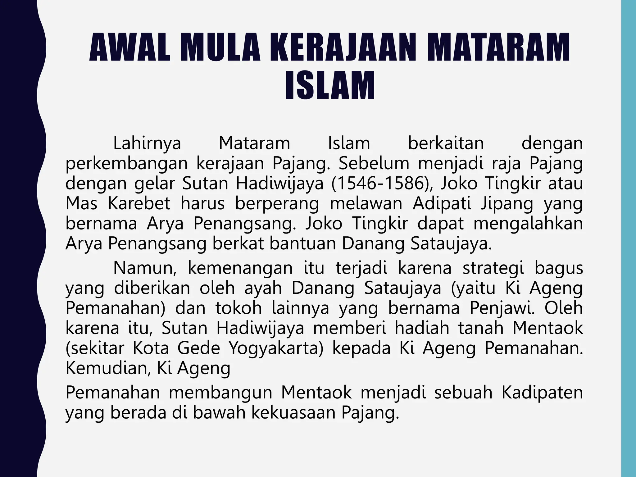 Kerajaan Mataram Islam.pptx indonesia ia | PPTX