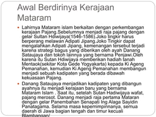 Kerajaan mataram islam sejarah | PPTX