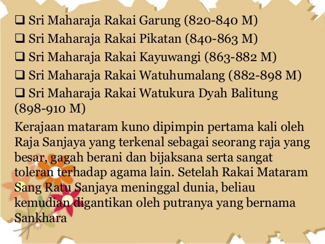 Kerajaan mataram kuno XI IA 5