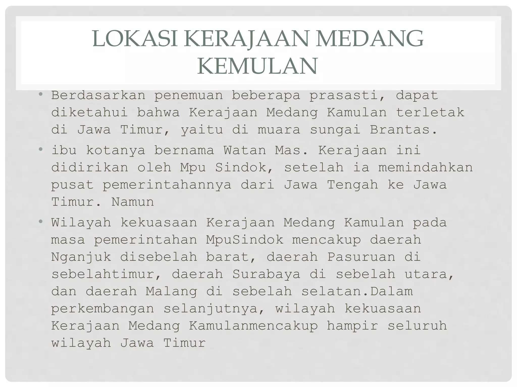 Kerajaan medang kamulan | PPTX