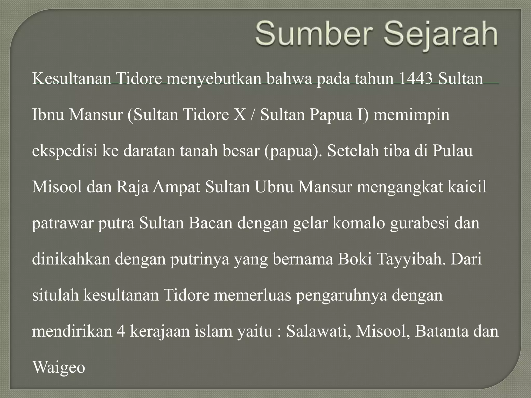 Kerajaan misol, sumber sejarah, letak geografis, politik dan ekonomi | PPTX