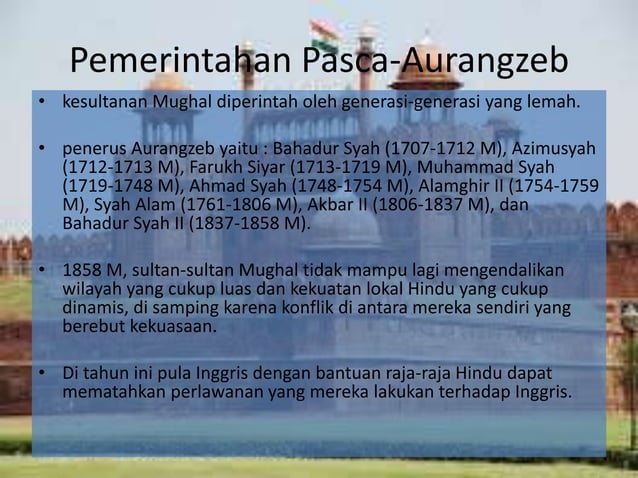 Kerajaan mughal di india | PPTX