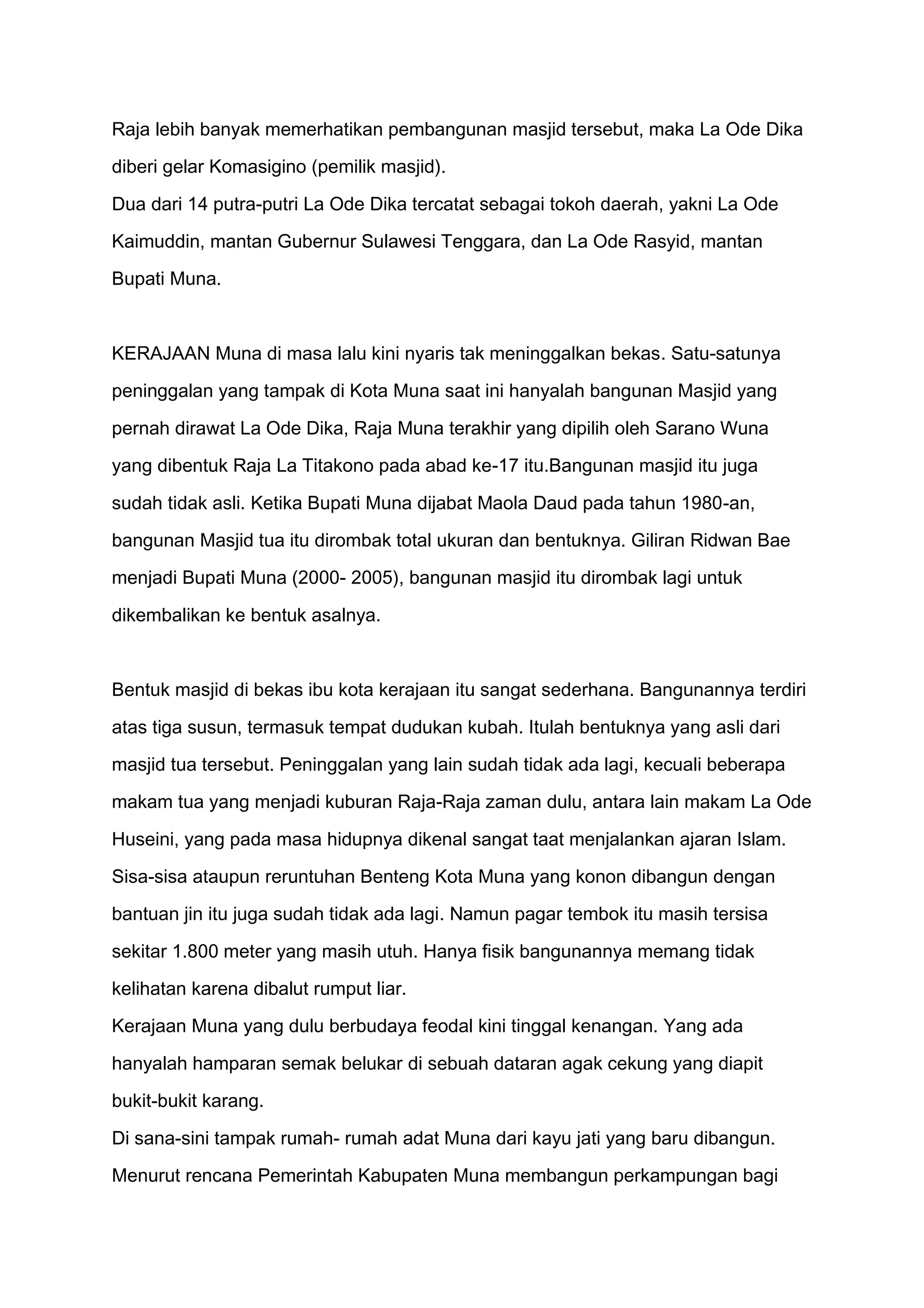 Kerajaan muna | DOCX