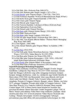 Kerajaan muna | DOCX