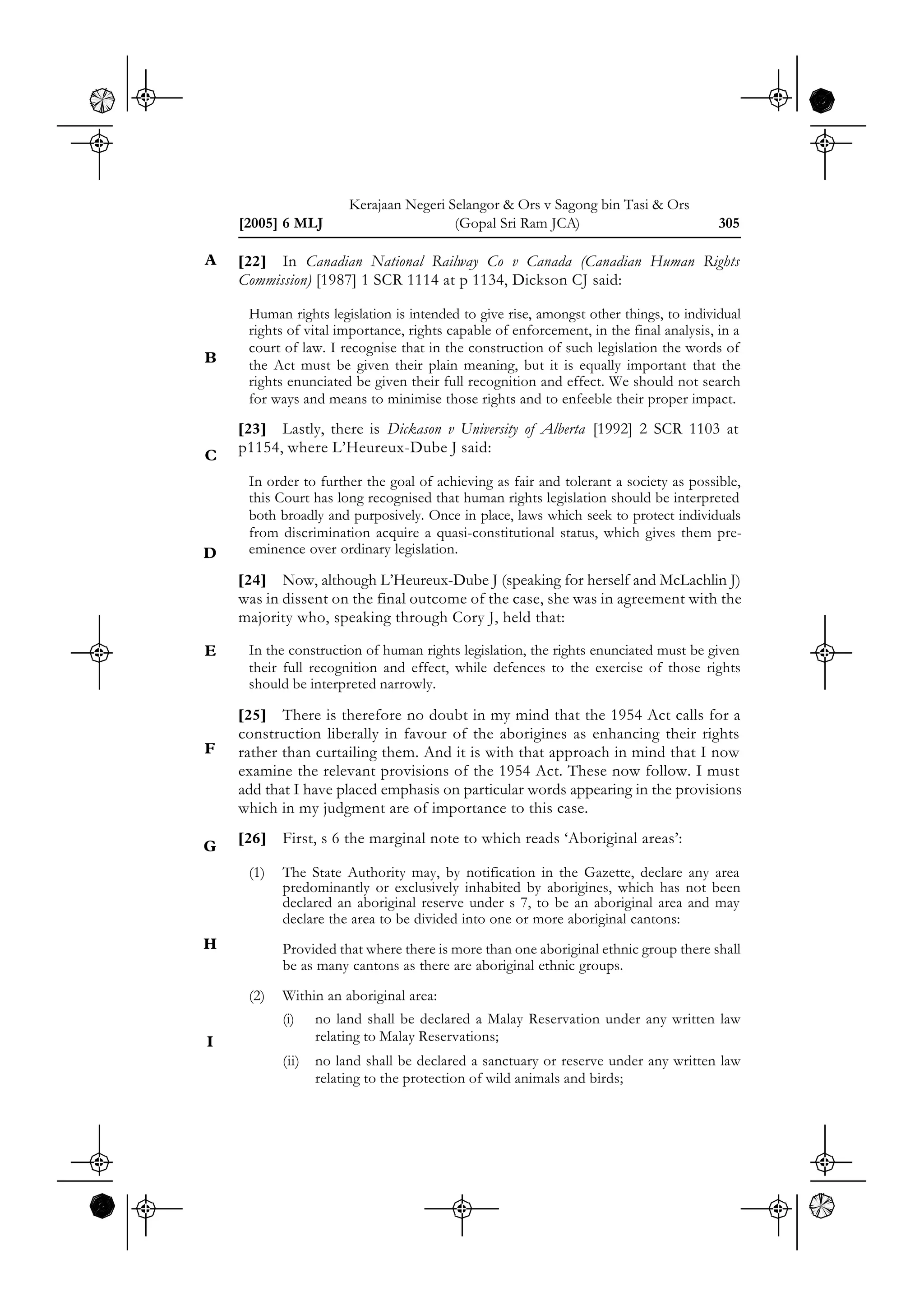 Kerajaan Negeri Selangor v Sagong Tasi & Ors [2005] 6 MLJ 289 | PDF
