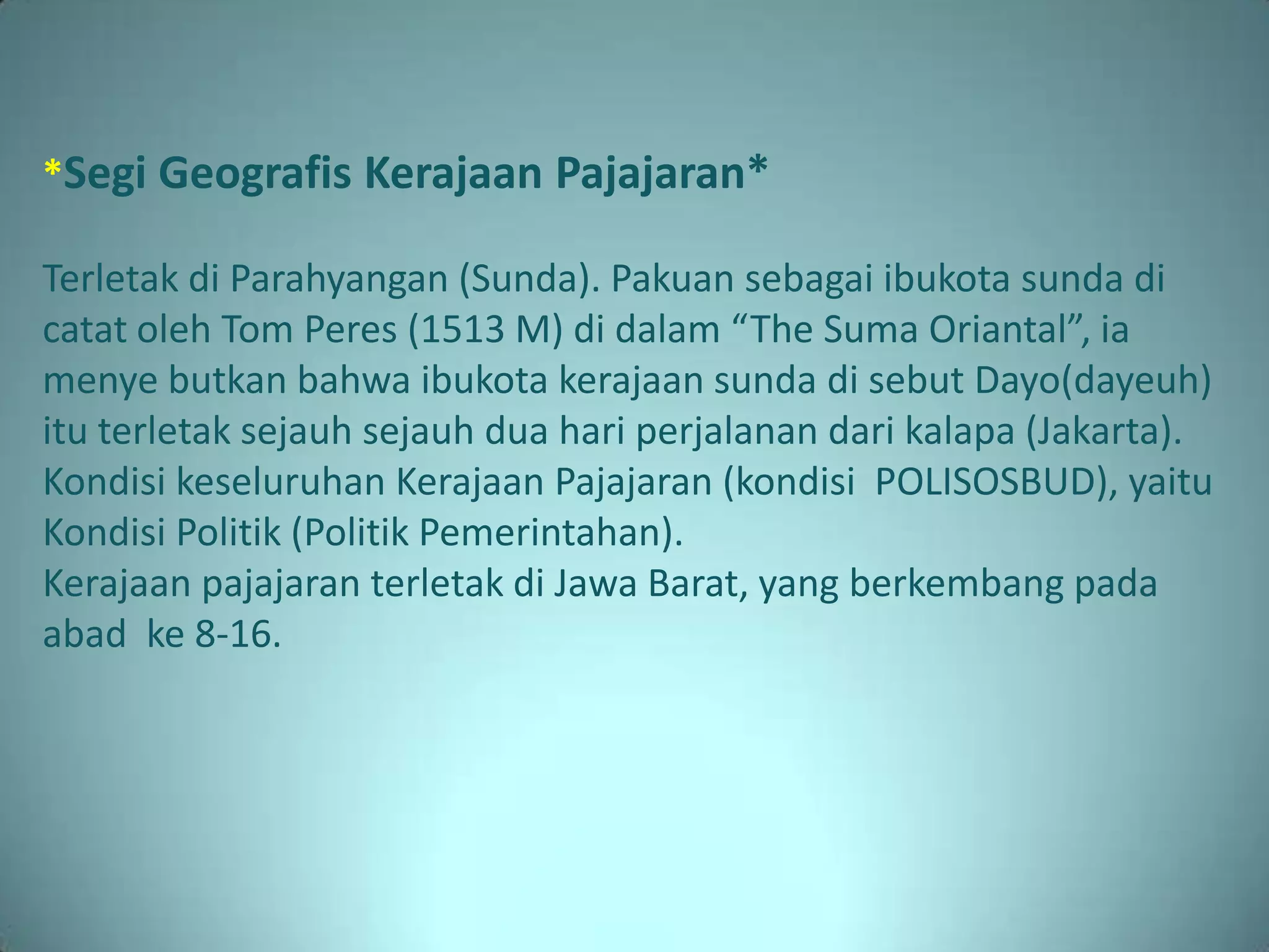 Sejarah Kerajaan pajajaran | PPTX
