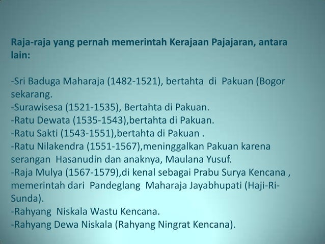 Sejarah Kerajaan pajajaran | PPT