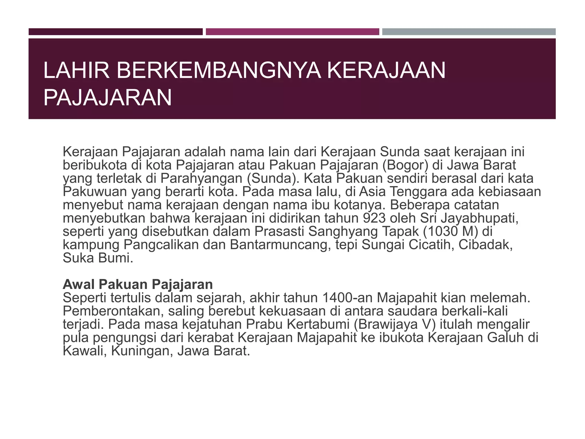 Kerajaan pajajaran | PPTX