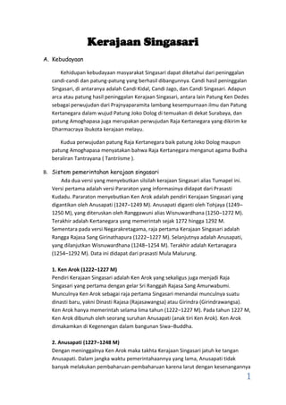 Kerajaan Singasari | PDF