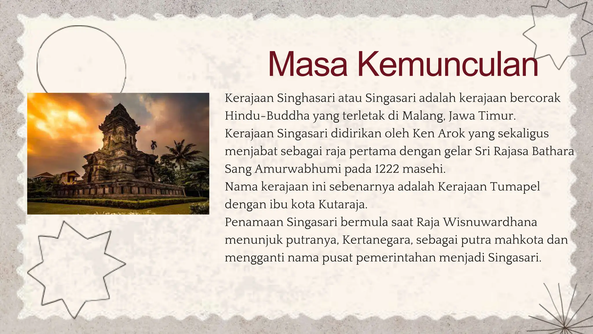 Laporan presentasi mengenai kerajaan singgosari | PPTX