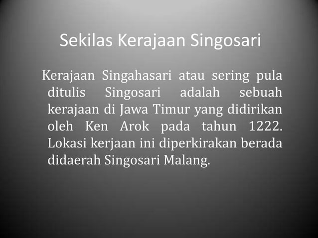 Kerajaan singosari | PPT