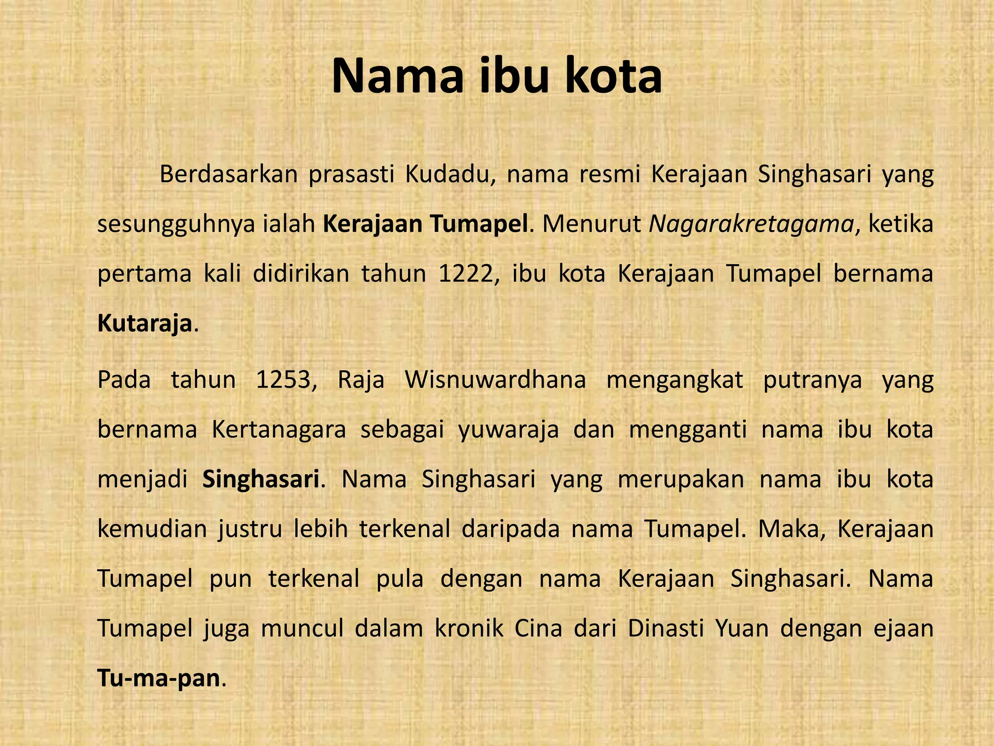 Kerajaan singosari | PPTX