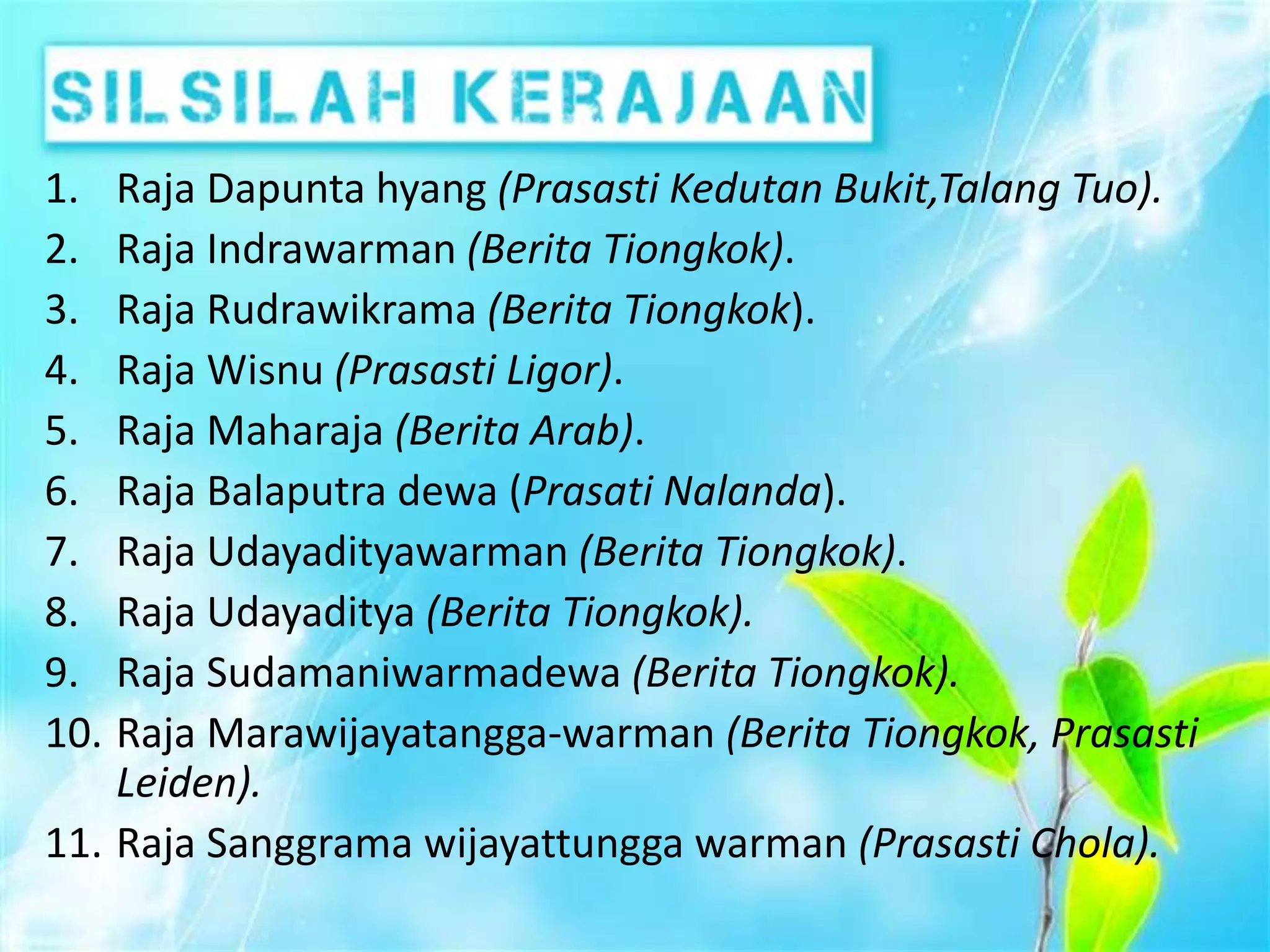 Kerajaan Sriwijaya Ppt