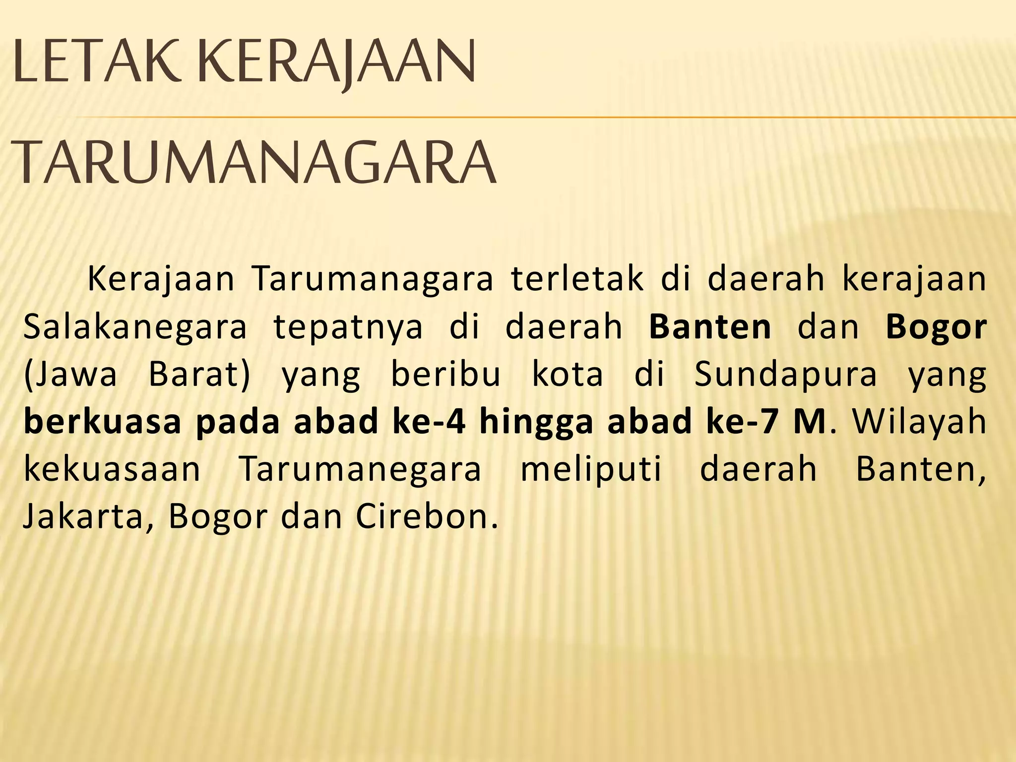 Kerajaan Tarumanagara | PPT