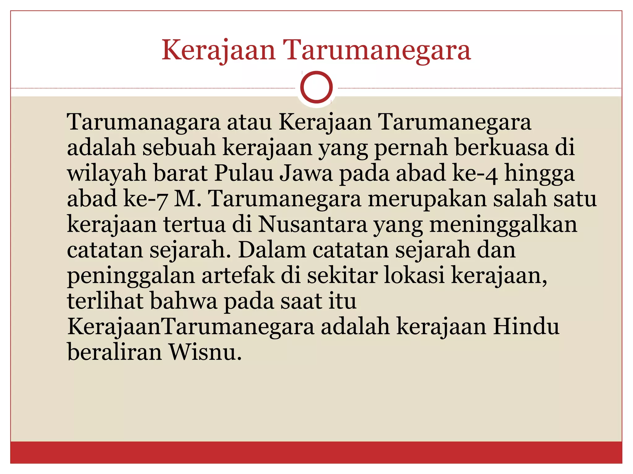 Kerajaan Tarumanegara | PPT