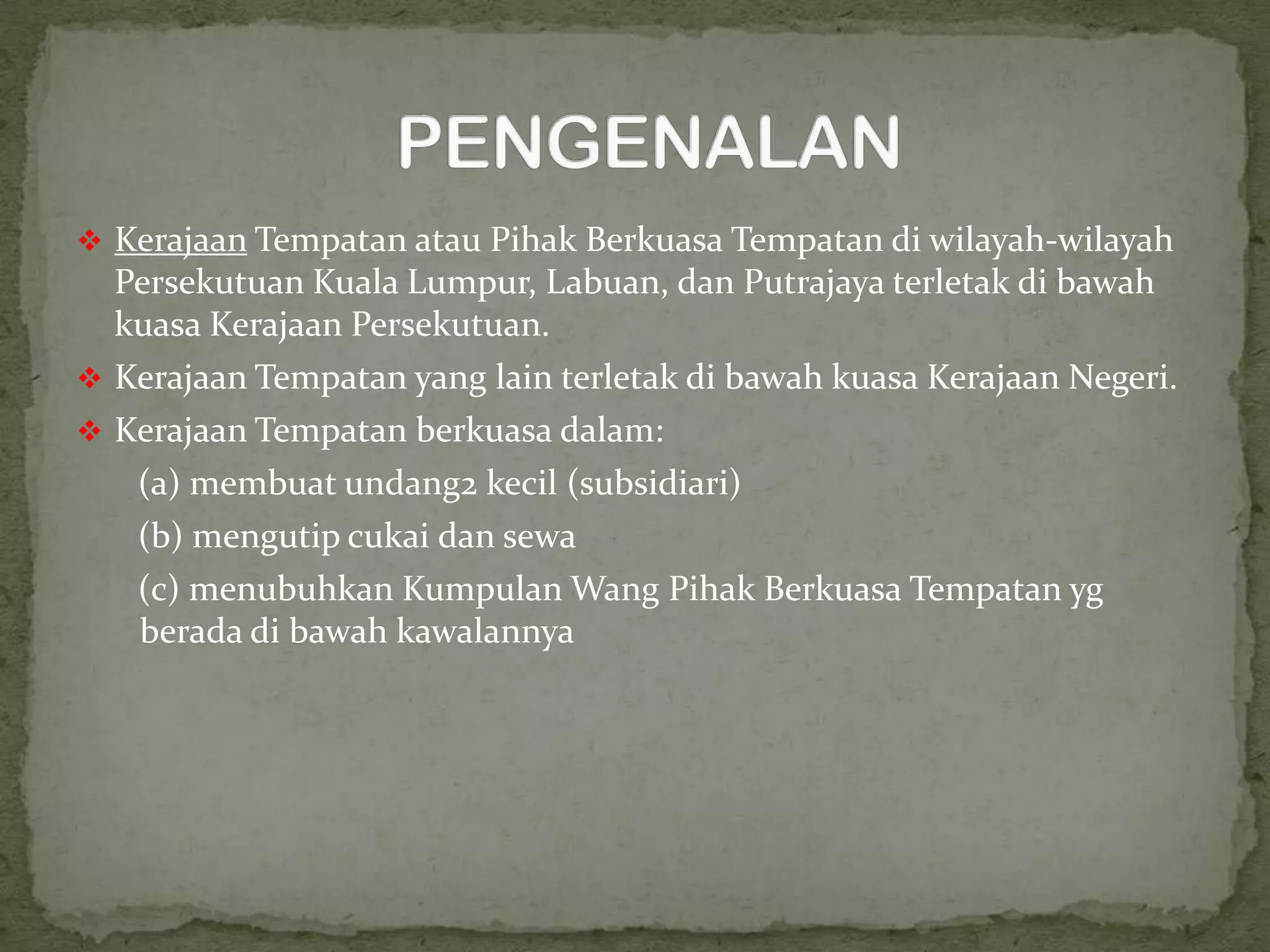 Kerajaan tempatan | PPTX