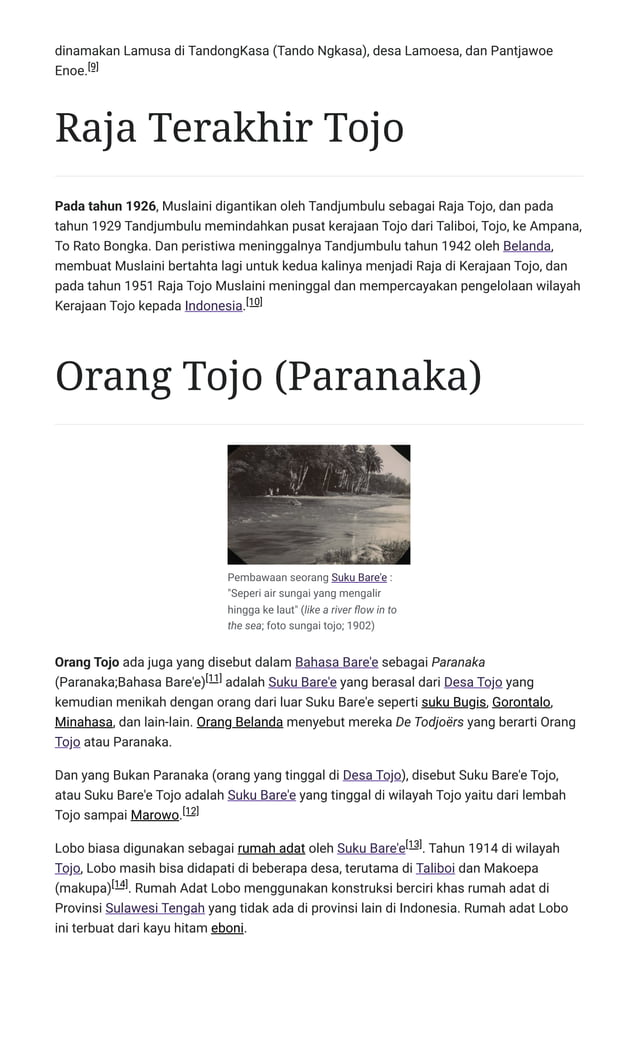 Kerajaan Tojo (Todjo) di Sulawesi Bagian Tengah | PDF