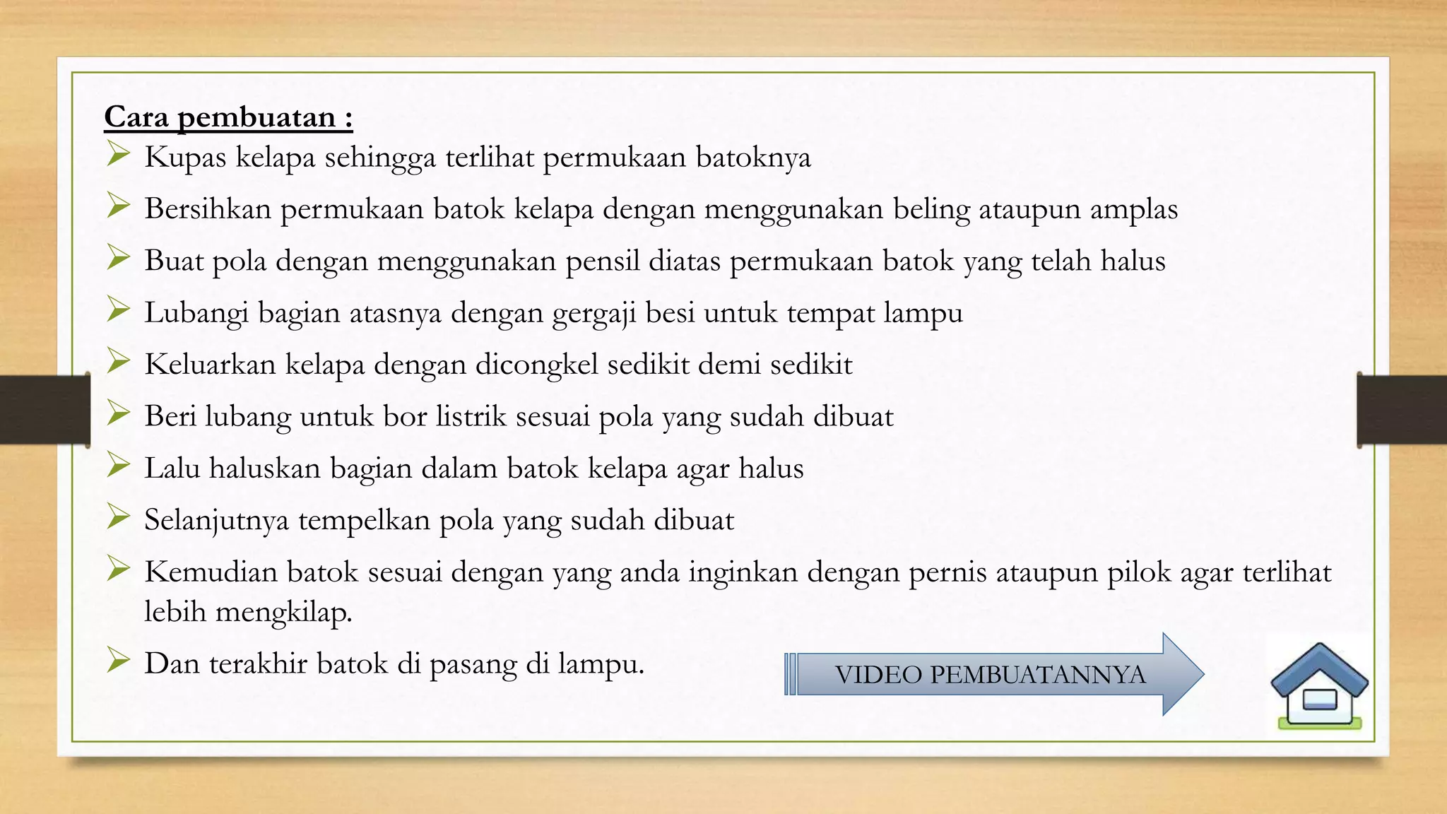 Kerajinan bahan keras | PPT