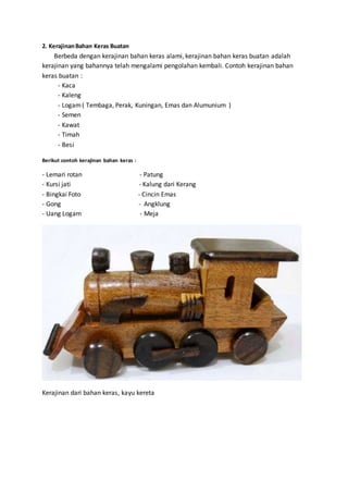 Kerajinan bahan keras | PDF