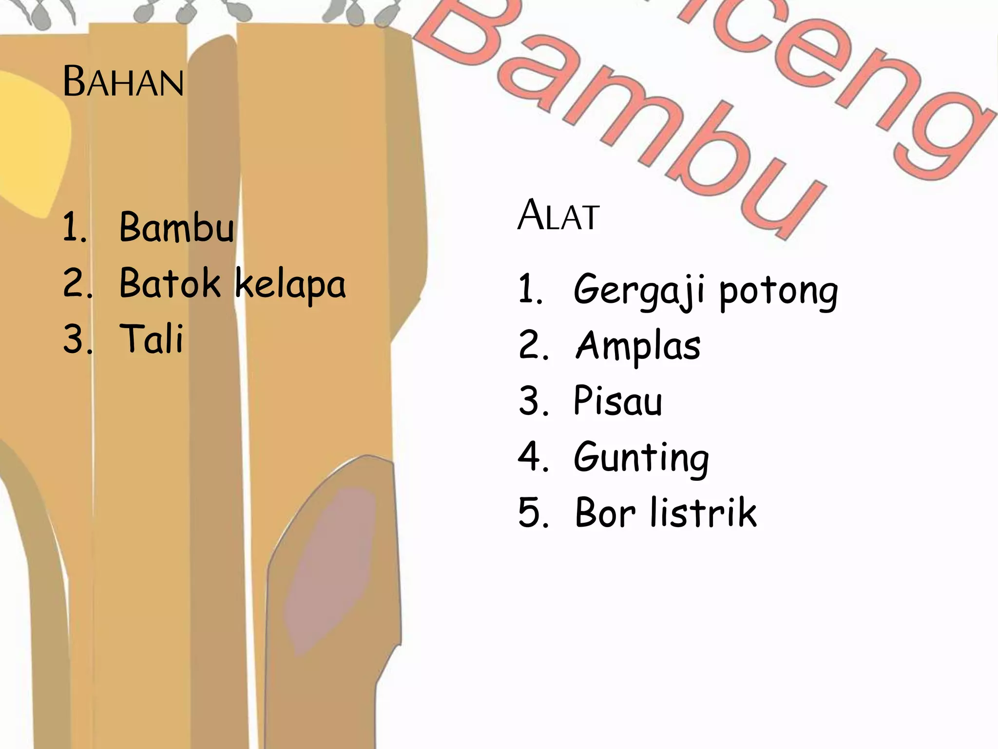 Kerajinan Bahan Keras Lonceng Bambu | PPT