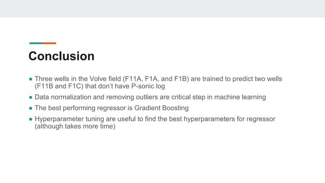 Machine Learning Applications in Subsurface Analysis: Case Study in North Sea | PPT