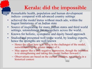 Kerala health model | PPTX