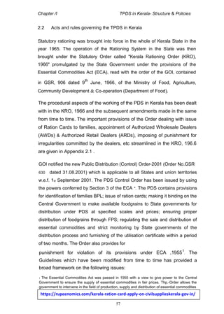 Kerala ration card | DOC