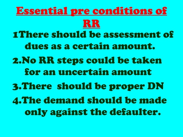 Kerala revenue recovery act 1968 | PPT