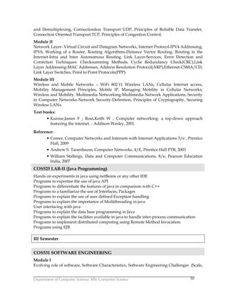 Kerala university m.sc. computer science syllabus | PDF