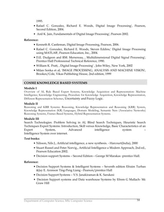 Kerala university m.sc. computer science syllabus | PDF