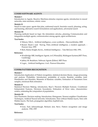 Kerala university m.sc. computer science syllabus | PDF