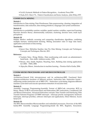 Kerala university m.sc. computer science syllabus | PDF