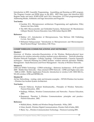 Kerala university m.sc. computer science syllabus | PDF